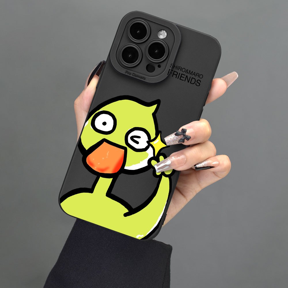 Cartoon Duck Graphic Silicone Protective Phone Case Iphone - Temu ...