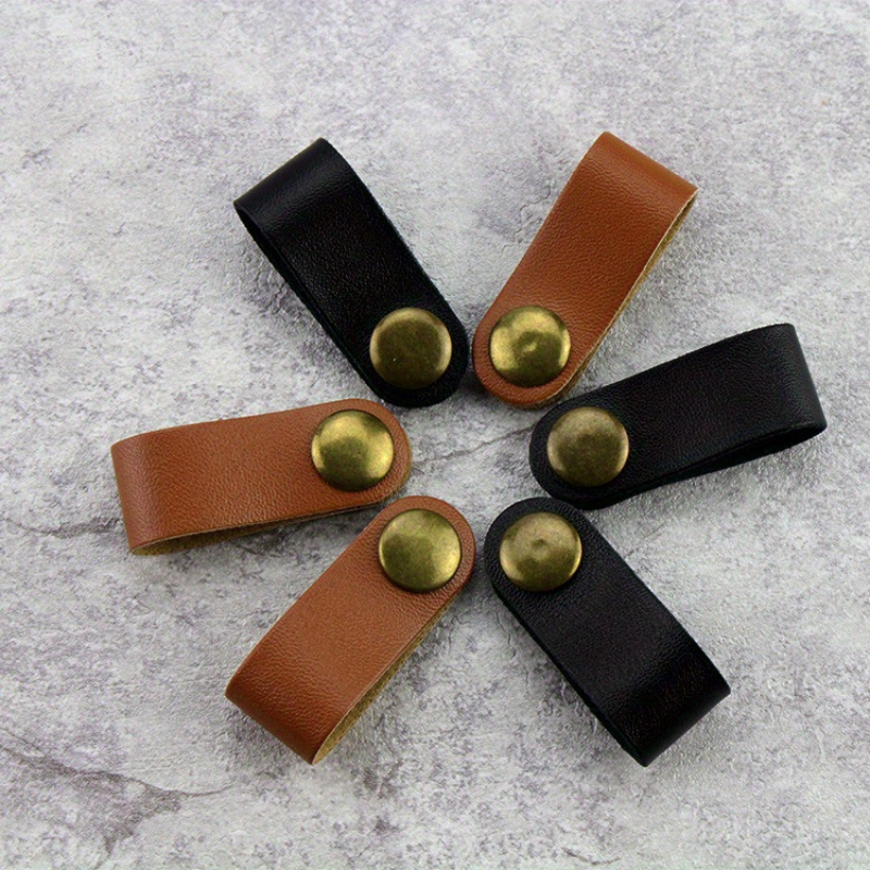 Data Cable Tie Strap Storage Faux Leather Buckle Earphone - Temu ...