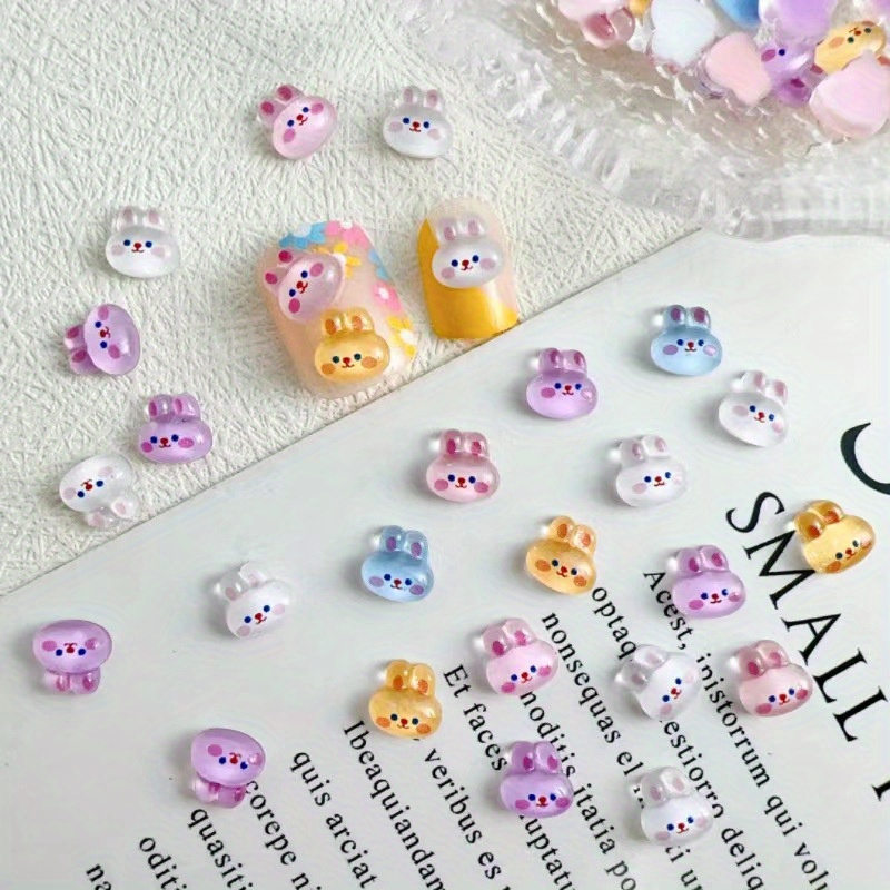 Resin Accessories Mini Rabbits Handmade Diy Nail Art - Temu Canada