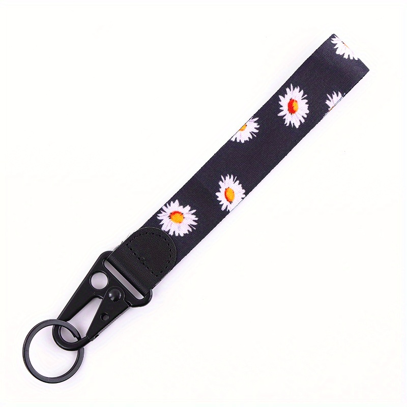 White Daisy Double sided Printed Car Keychain - Temu Canada