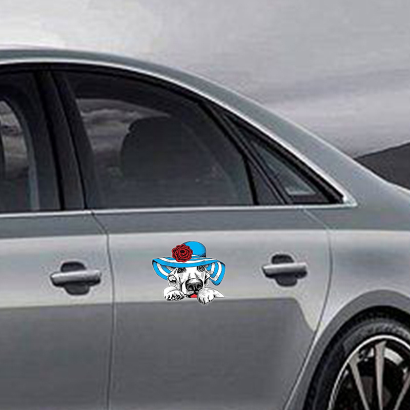 Cute Dog Hat Sticker Vinyl Decal Car Window Truck Decorative - Temu Canada