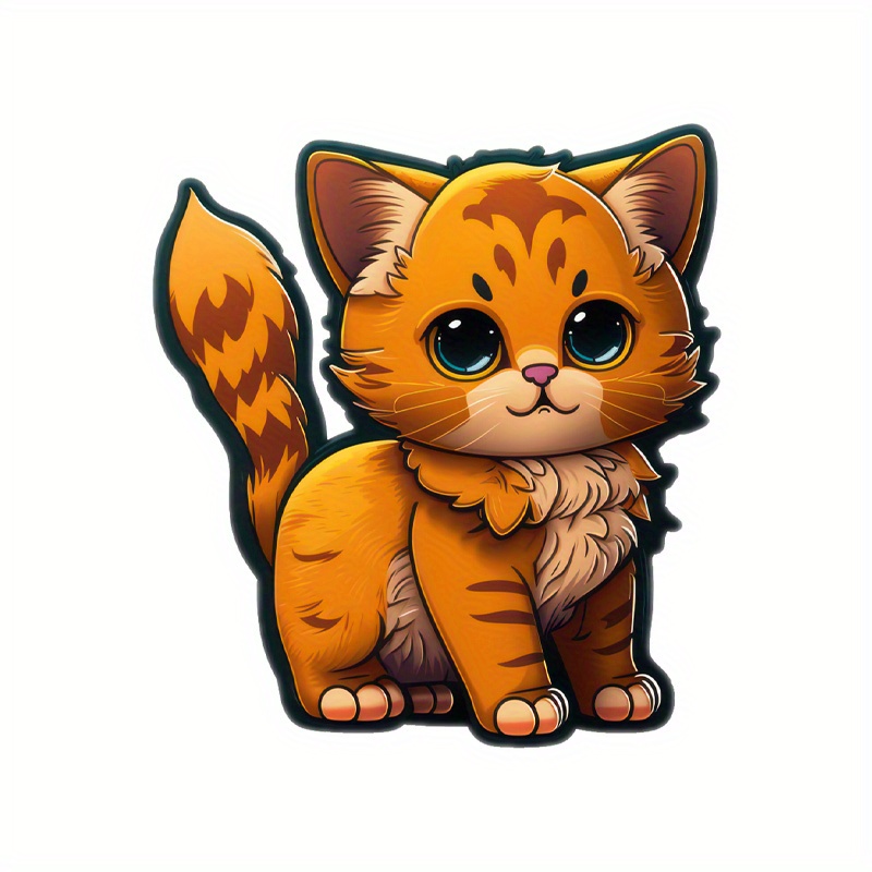 Cute Ginger Kitten Vinyl Car Sticker Decal Wildlife Animal - Temu New ...