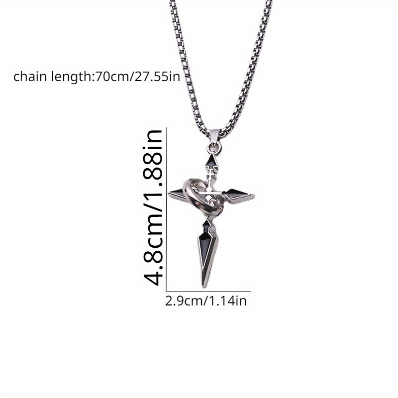 Stay Fashion Cool Creative Silvery Cross Pendant Stainless - Temu