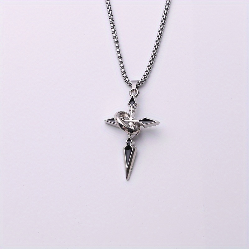 Stay Fashion Cool Creative Silvery Cross Pendant Stainless - Temu