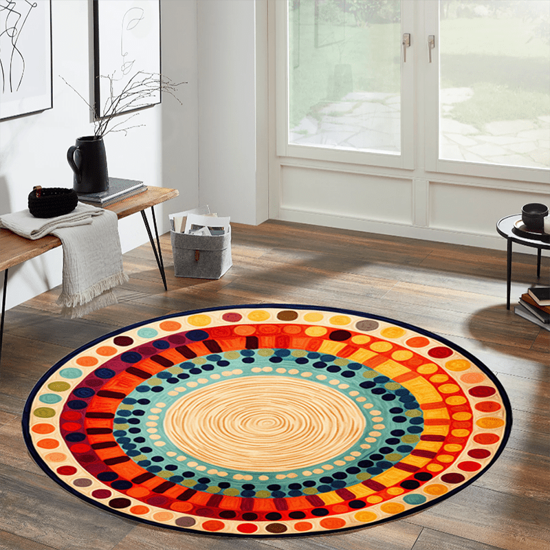 [imitated Cashmere+1250g/m2+non-slip Cotton Cloth Bottom+12mm] Round ...