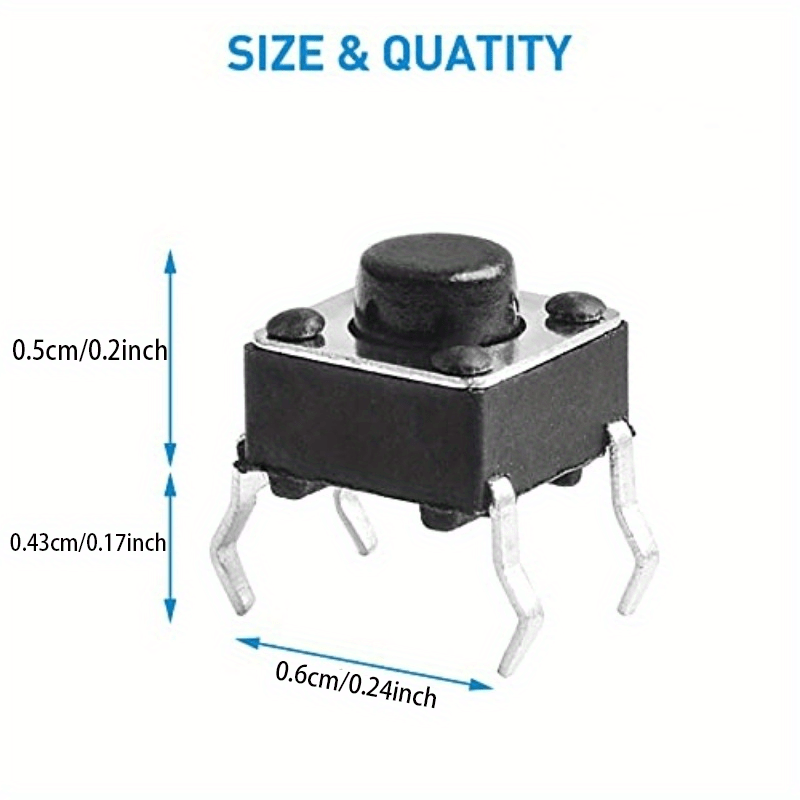 4 pin Tactile Push Button Switches Momentary Tact Dip hole - Temu Australia