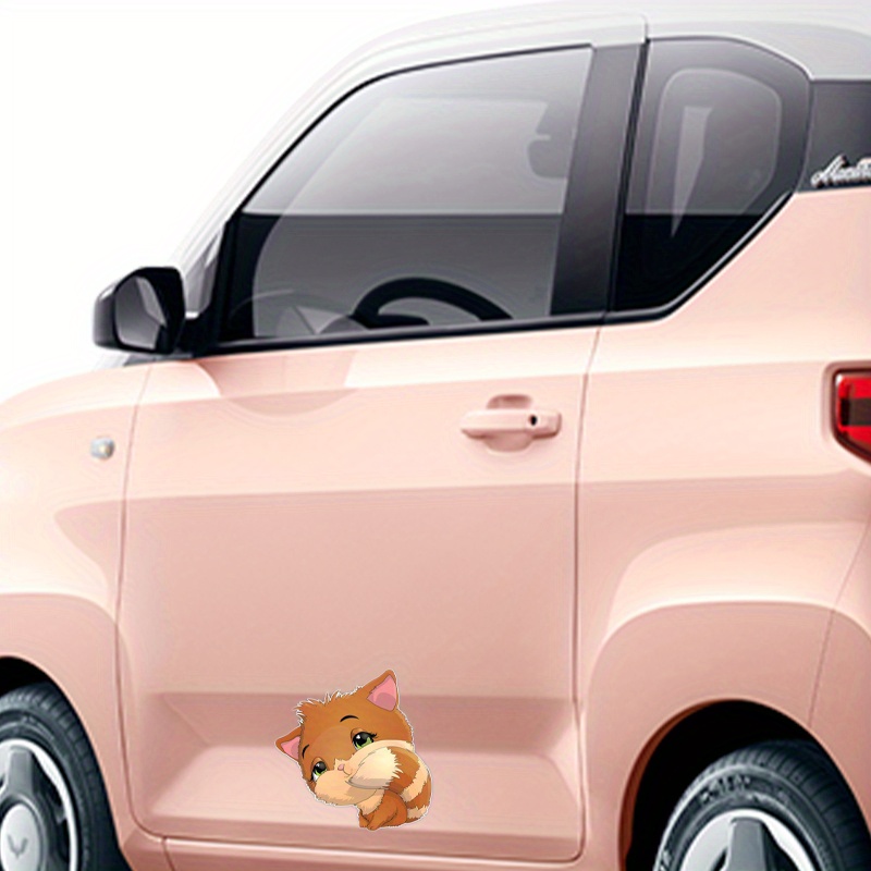 cute cat animal vinyl car sticker window decal personalized - Temu Canada