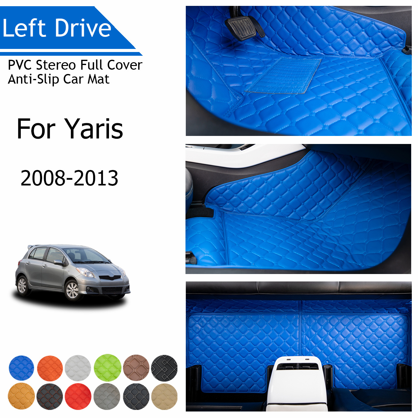 Tegart [lhd] Yaris 2008 2013 Three Layers Pvc Stereo Full - Temu United ...