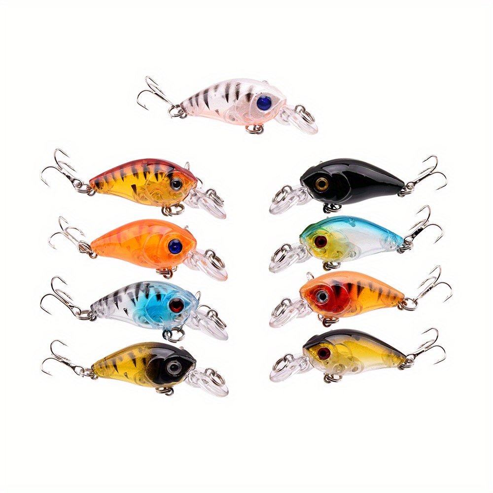 Bionic Fishing Bait Plastic Mini Crank Bait With Treble - Temu Australia