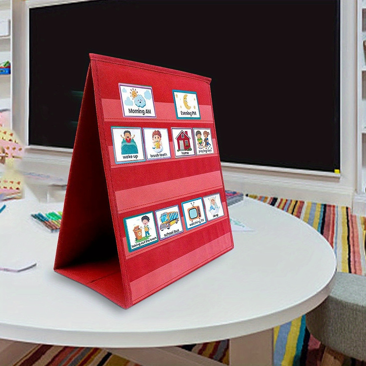 Pocket Chart Stand Voor Klaslokaal Dubbelzijdige Tafelblad - Temu ...