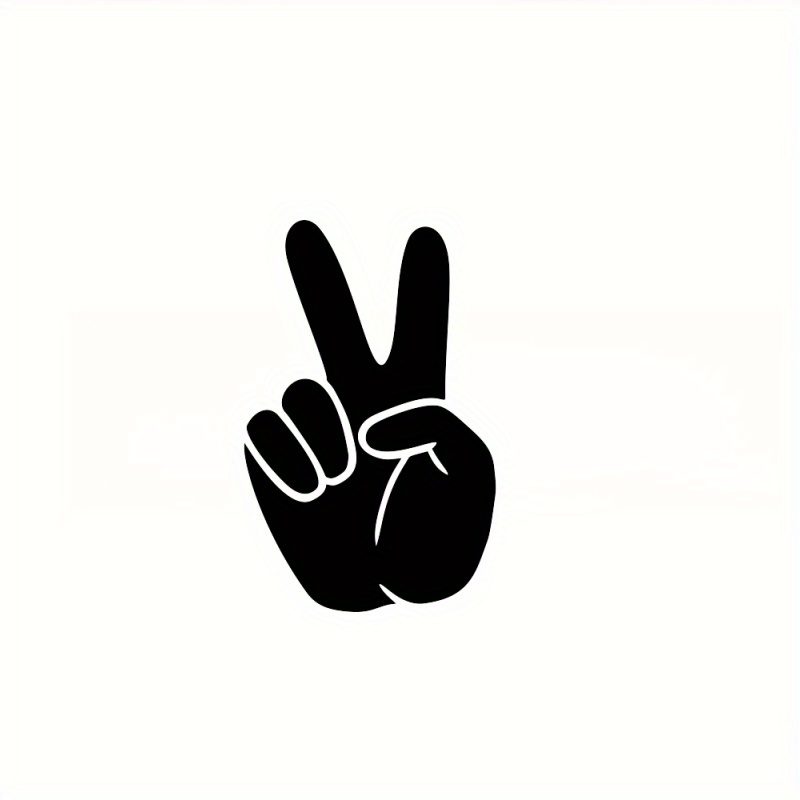 Trendy Finger Peace Sign Vinyl Sticker Car Truck Computer - Temu Australia