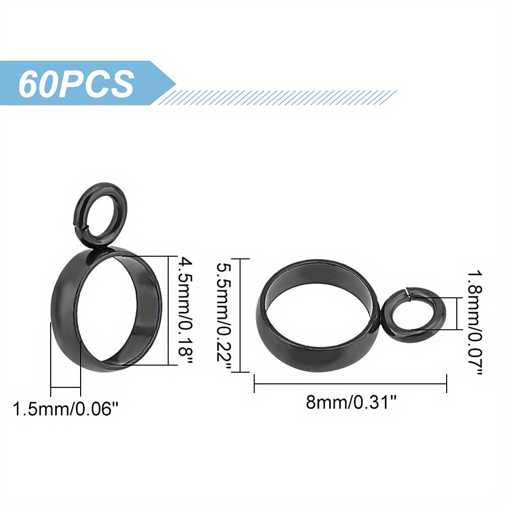 304 Stainless Steel Tube Bails Loop Bails Ring Shape With - Temu