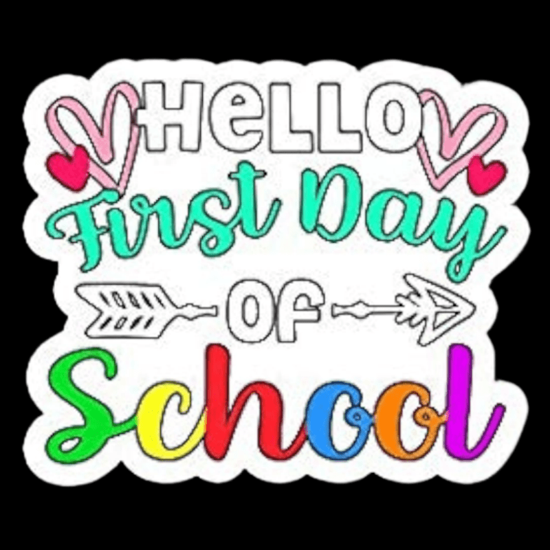 Hello First Day School English Vinyl Car Sticker Used - Temu Canada