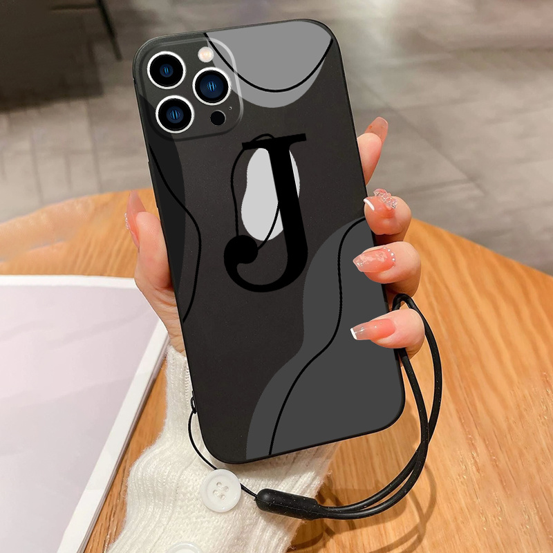 J Graphic Protective Shockproof Phone Case Lanyard Iphone - Temu United ...