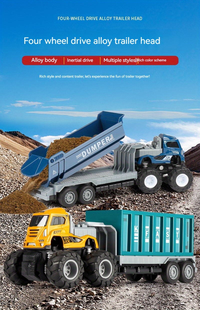 New Alloy Engineering Vehicle Toy Children's Large Bucket - Temu