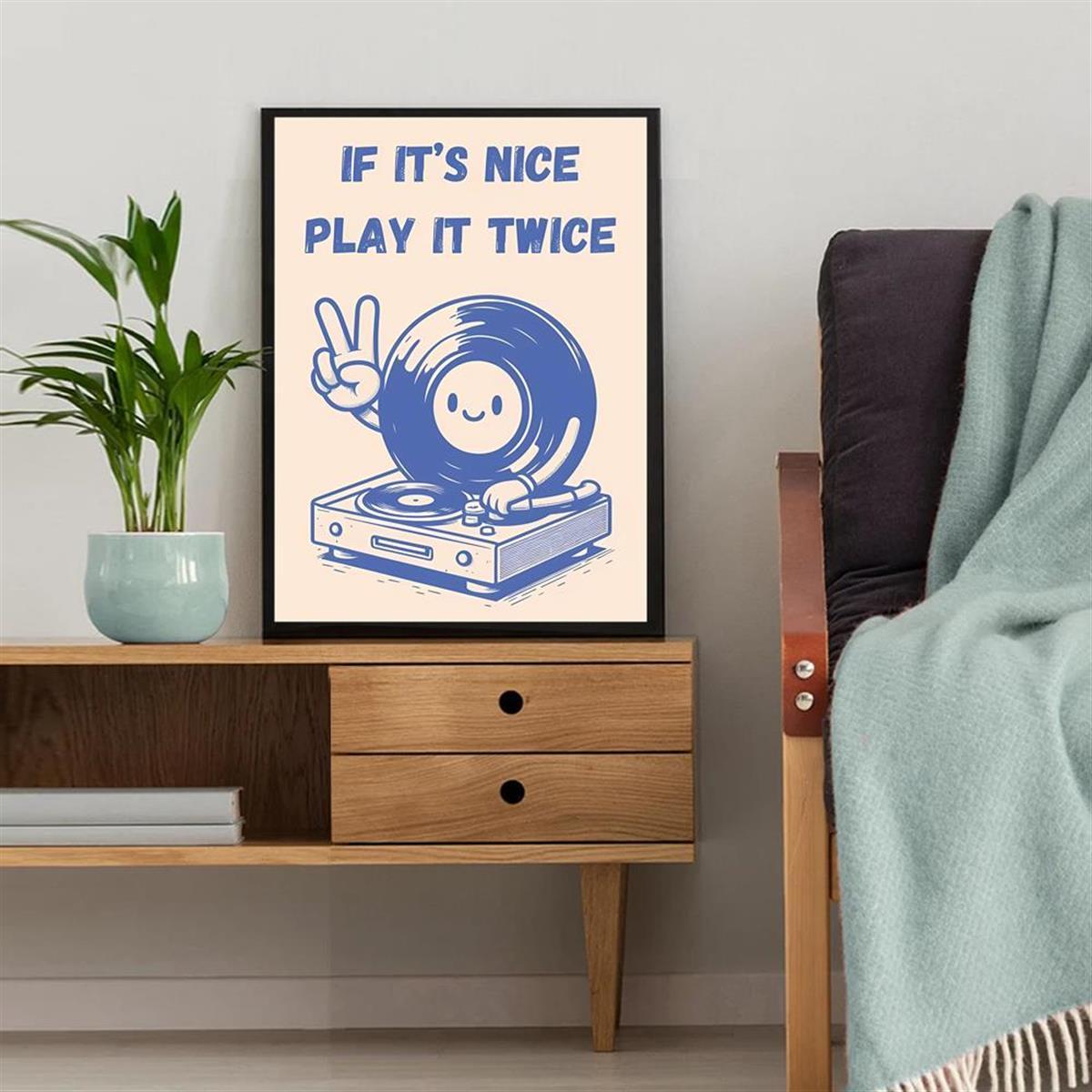 Canvas Poster Printed Painting Music Lover Wall Art Retro - Temu