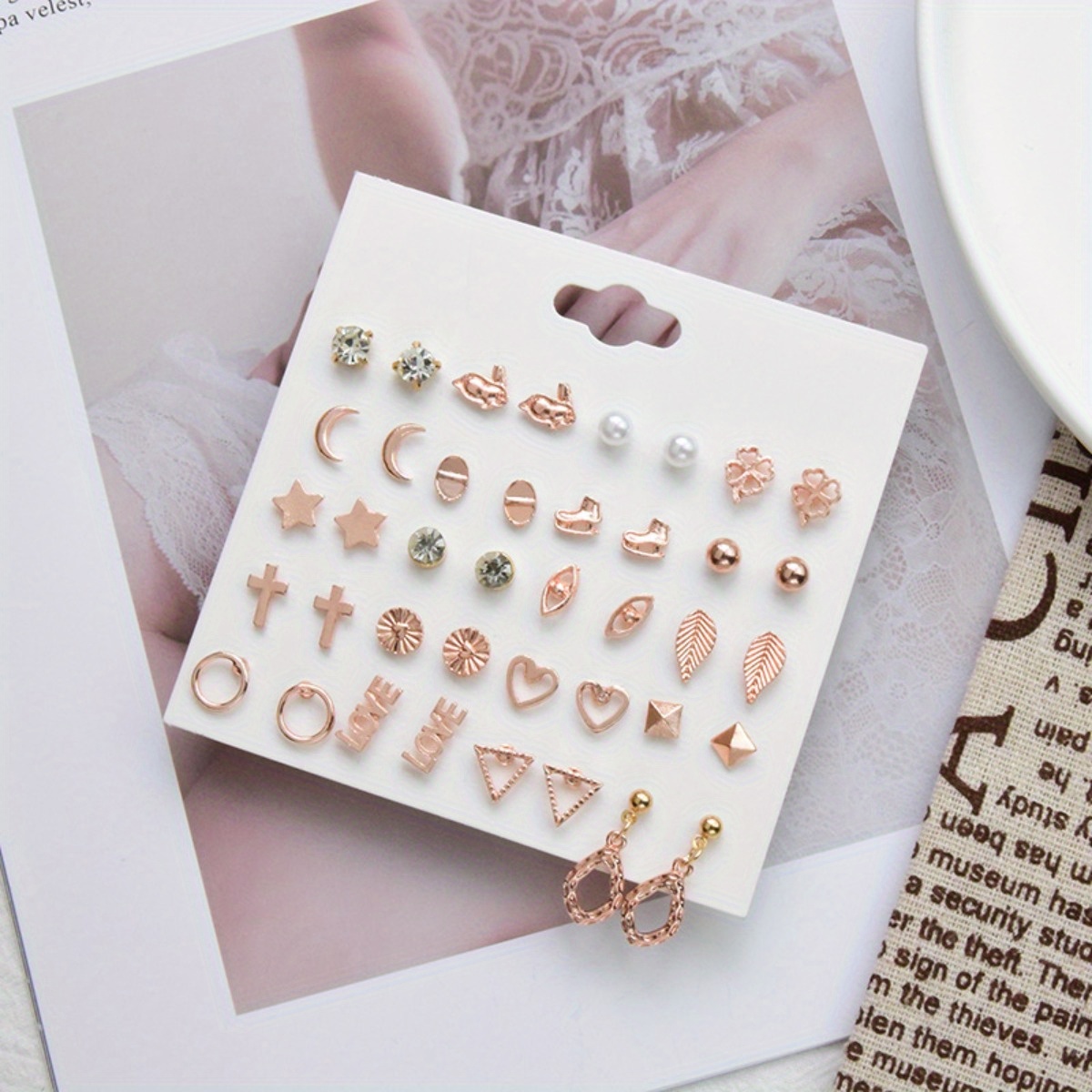 stud earrings bohemian zinc alloy 18k gold plated - Temu Canada