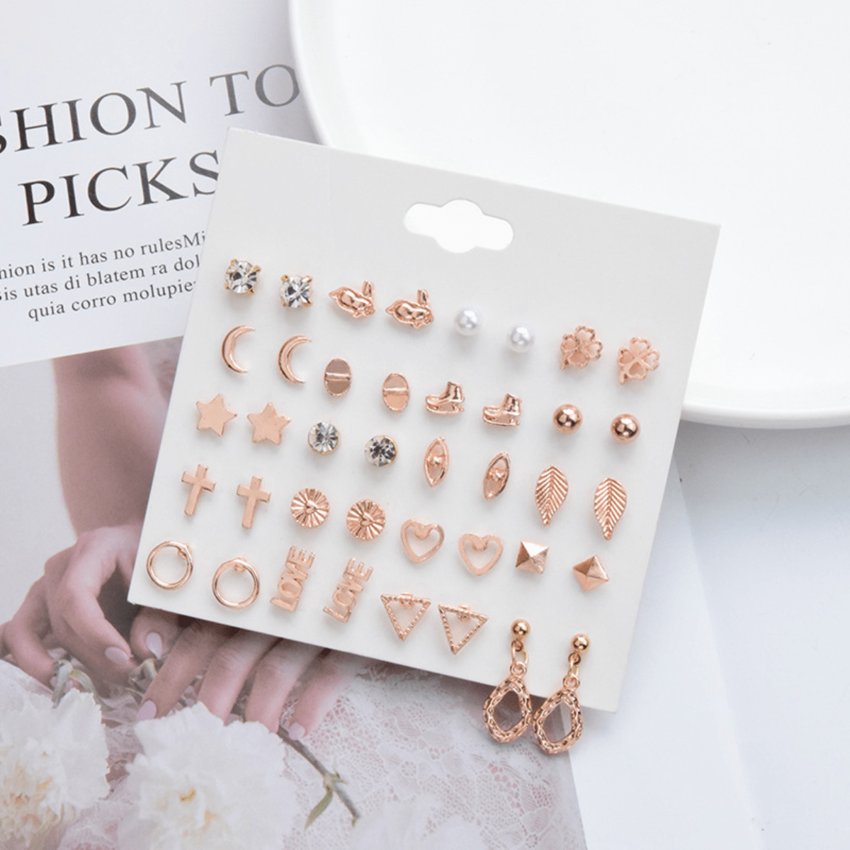 stud earrings bohemian zinc alloy 18k gold plated - Temu Canada