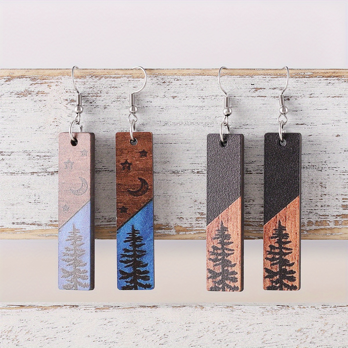 wood jewelry sold on Temu United States