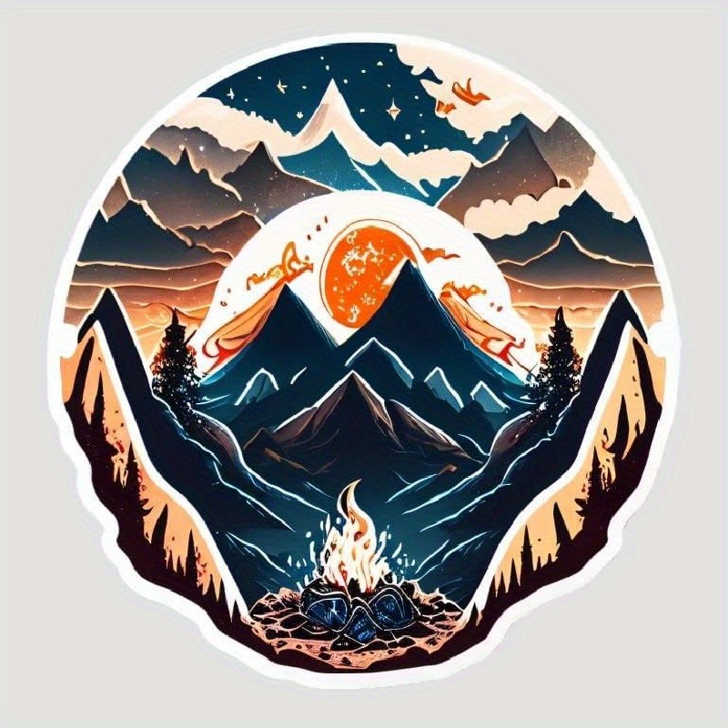 Camp Sunset sticker Car Bumper Window Laptop Water Bottle - Temu Canada