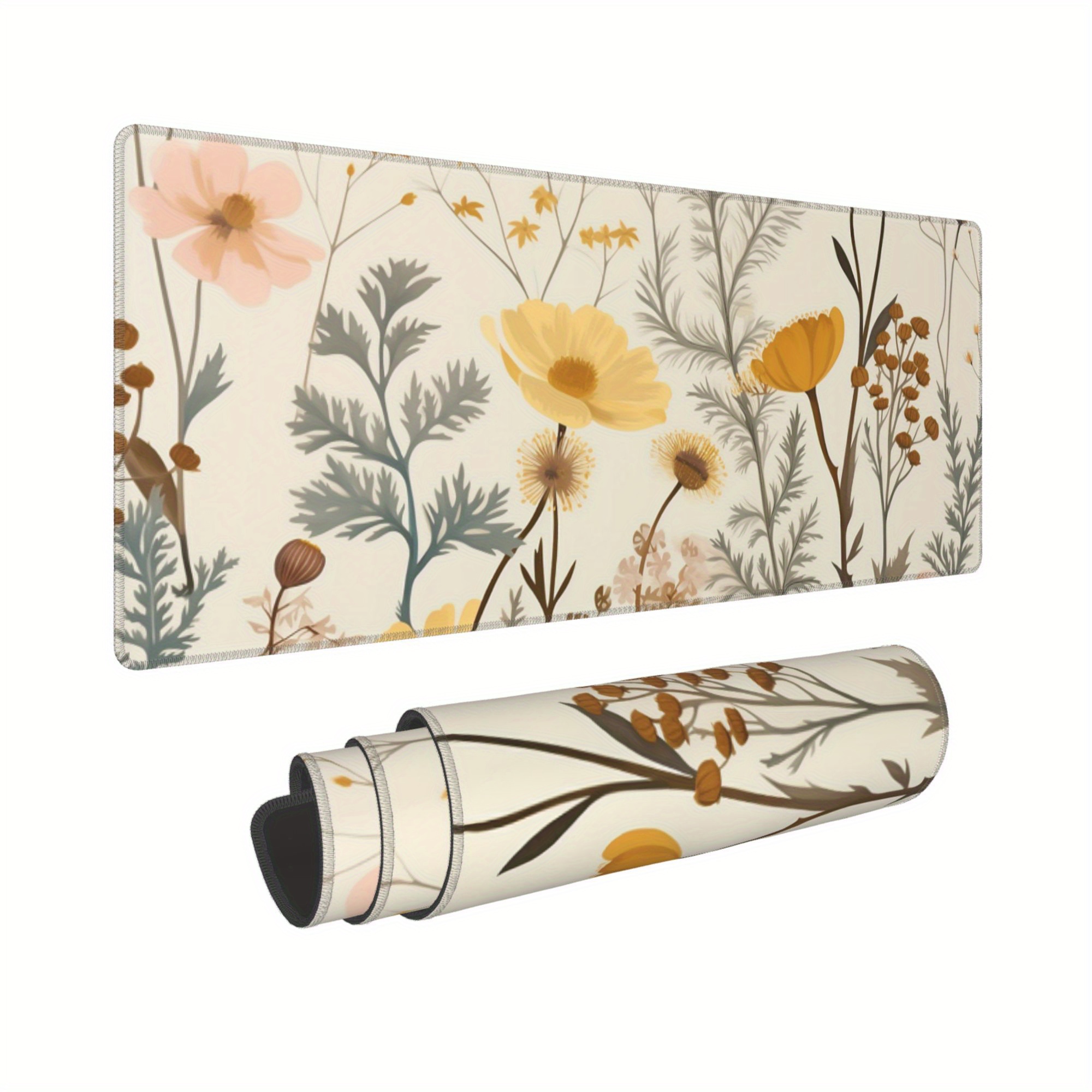 Botanical Pattern Mouse Pad Large For Gaming l Xl Xxl - Temu Canada