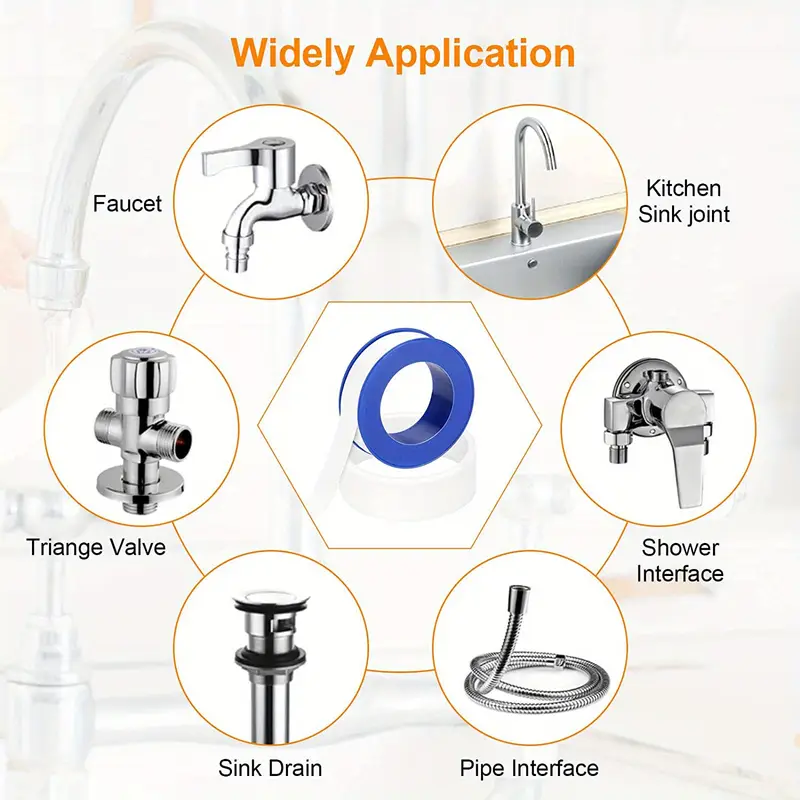 스레드 씰 테이프 배관공 테이프 Ptfe 파이프 실란트 씰 테이프 샤워 헤드용 산업용 실란트 테이프 파이프 Temu