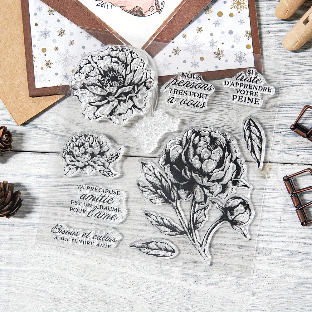 Pretty Flowers German Silicone Clear Stamps For Diy - Temu Australia