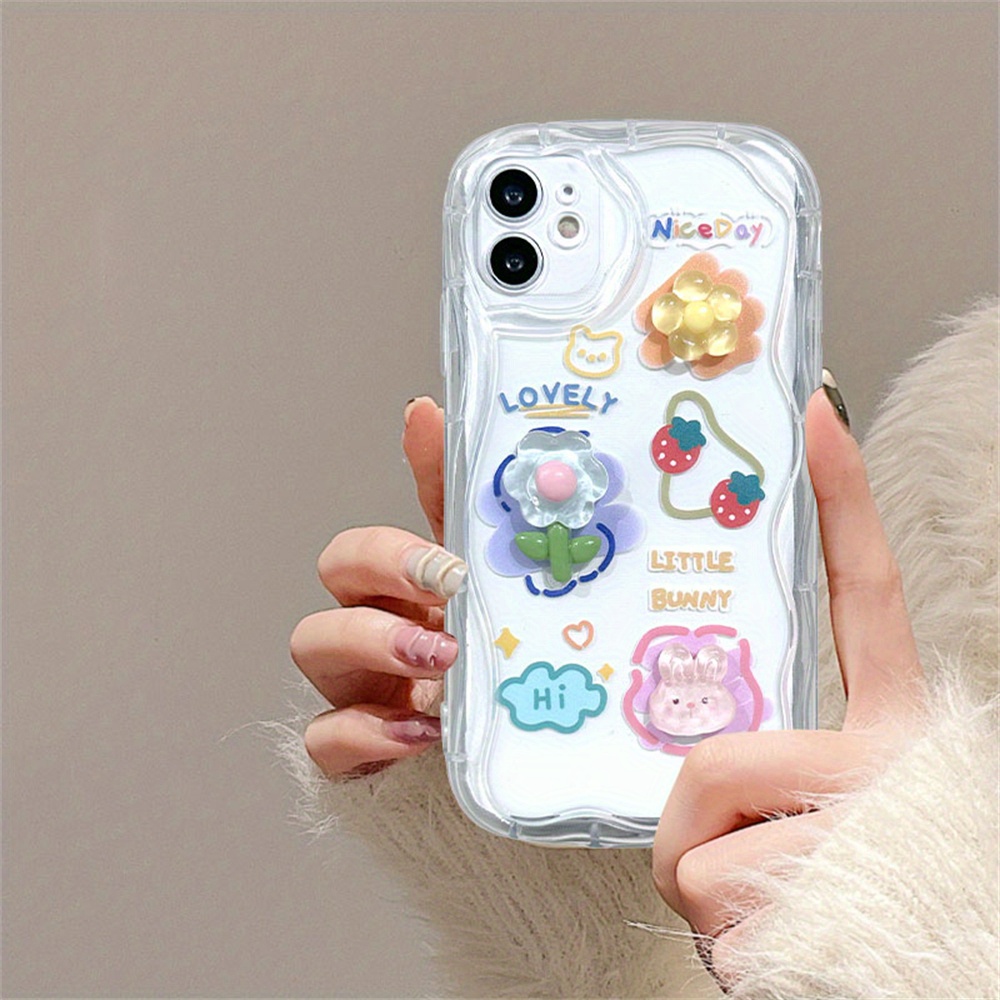 Cute 3d Flower Doll Soft Drop Resistant And Shockproof Silicone Phone ...