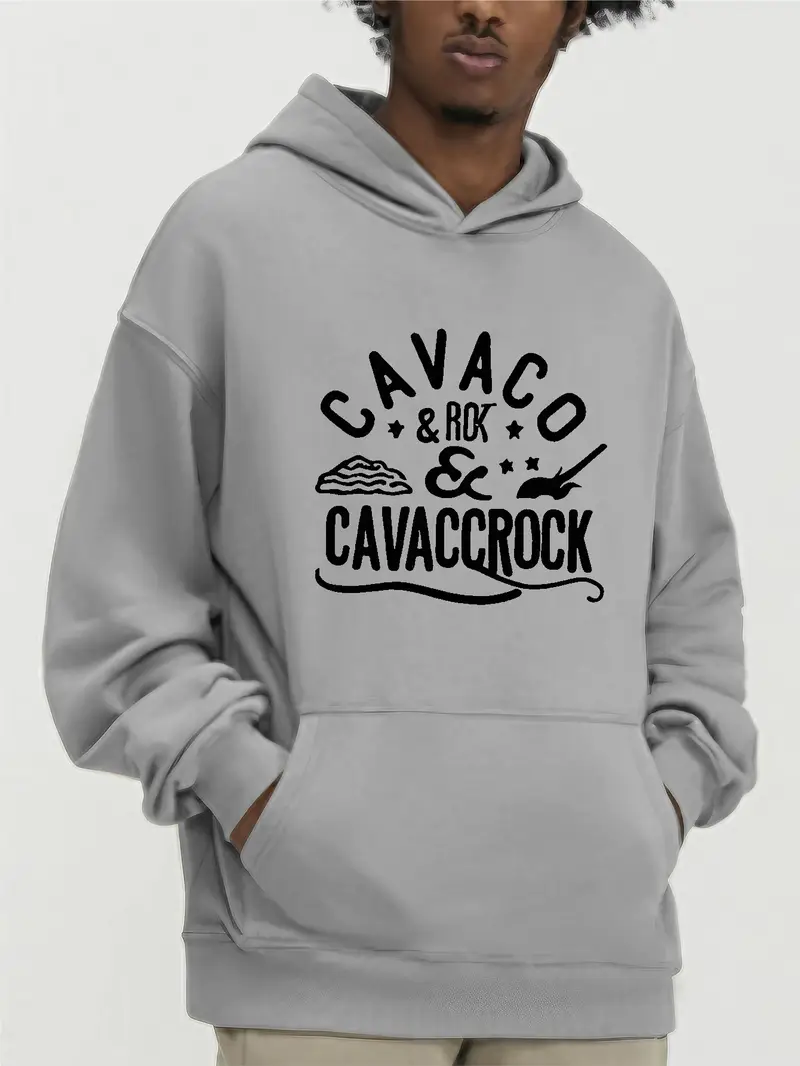 Letter Print Kangaroo Pocket Hoodie Casual Long Sleeve Temu Ireland