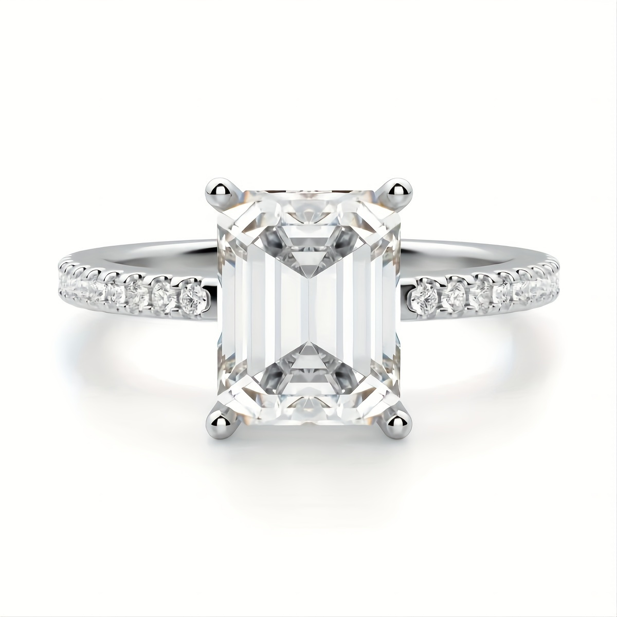 Classic Cut Moissanite Ring 925 Sterling Silver Round - Temu United Kingdom