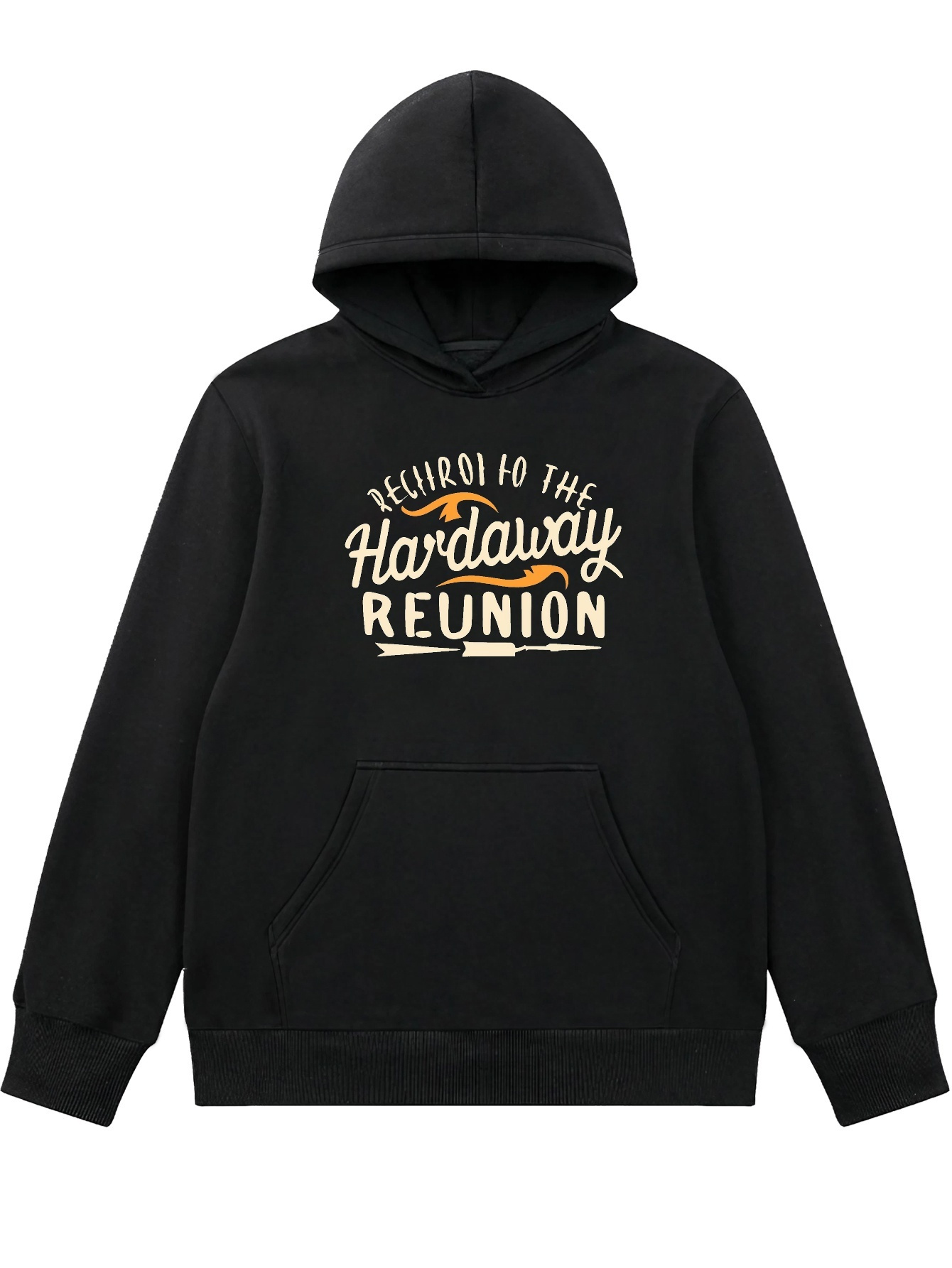 Letter Print Kangaroo Pocket Hoodie Casual Long Sleeve Temu Canada