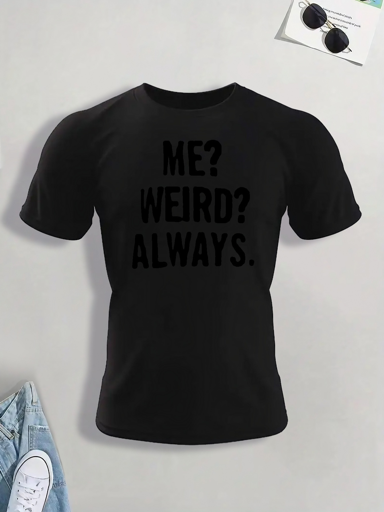 ? Weird? Always. Tees Men Cool Print T shirt Casual Short - Temu Canada
