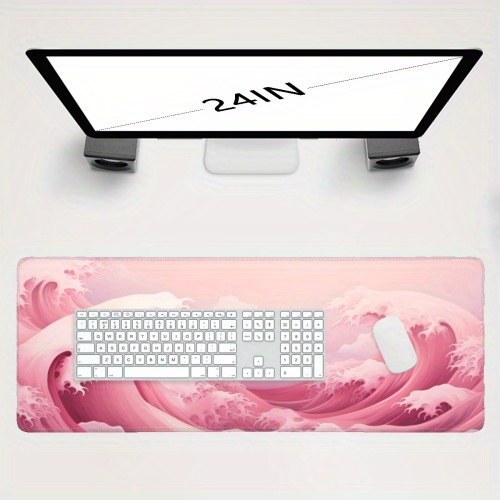 Large Mouse Mat Wave Background Romantic Style Mouse - Temu Qatar