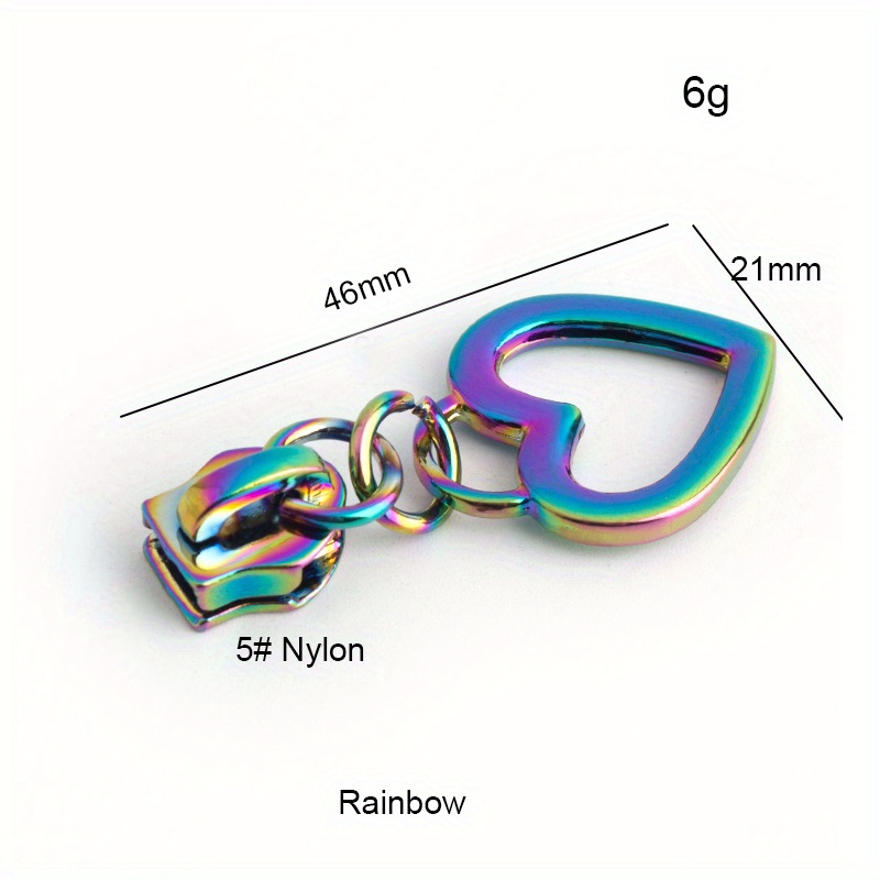 Heart shaped Zipper Puller 5 Colors Nylon Decorative Bag - Temu Australia