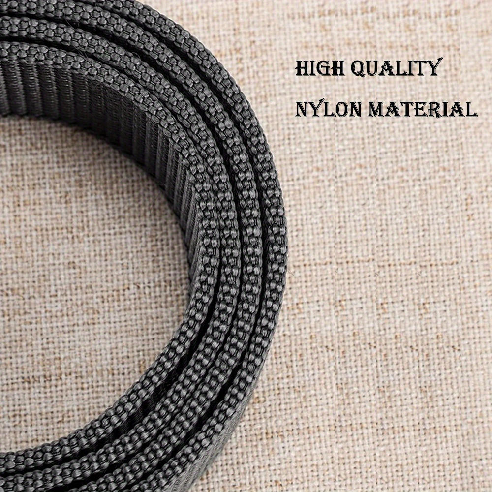 Heavy Duty Nylon Belt for Men 119.38cm Web with Secure Metal Breathable Design in Gray Black Green Blue Beige Ideal for W
