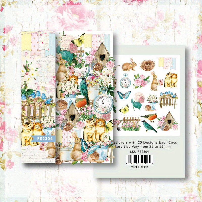 Vintage Series Washi Paper Sticker Book Scrapbook Decorative - Temu ...