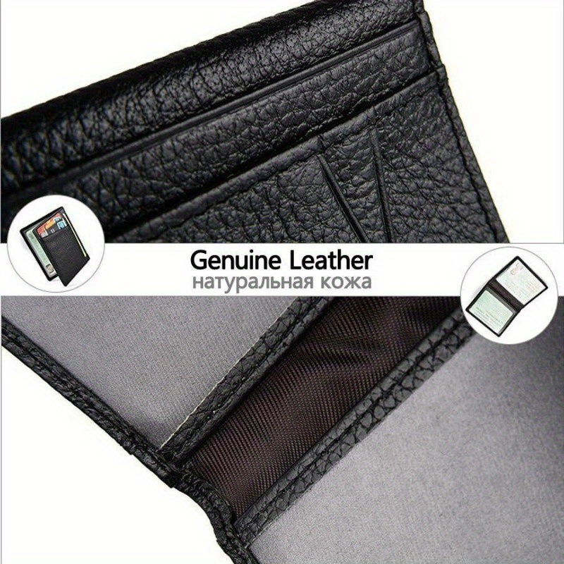 1pc mens simple leather wallet mini credit card wallet | temu Temu New ...