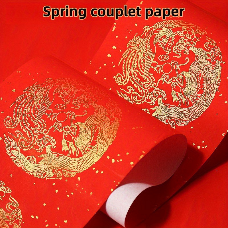 Ten Thousand Years Red Long Rolls Couplet Paper Sprinkle - Temu