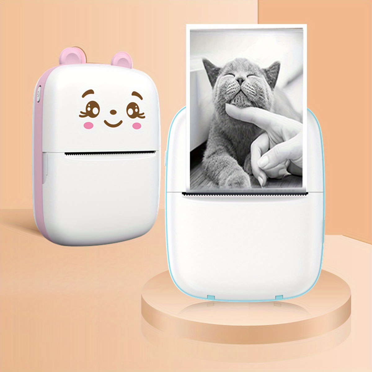 Mini Photo Printer With 11 Rolls Of Paper Portable Thermal Printer ...