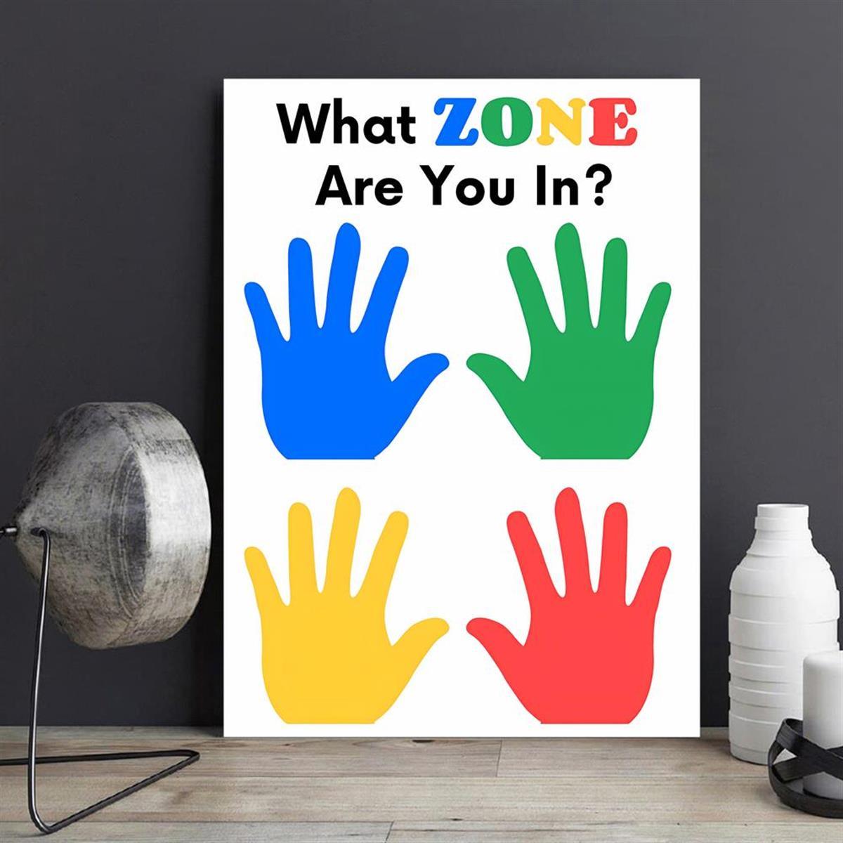 Canvas Poster Printed Painting Self regulation Zones Coping - Temu