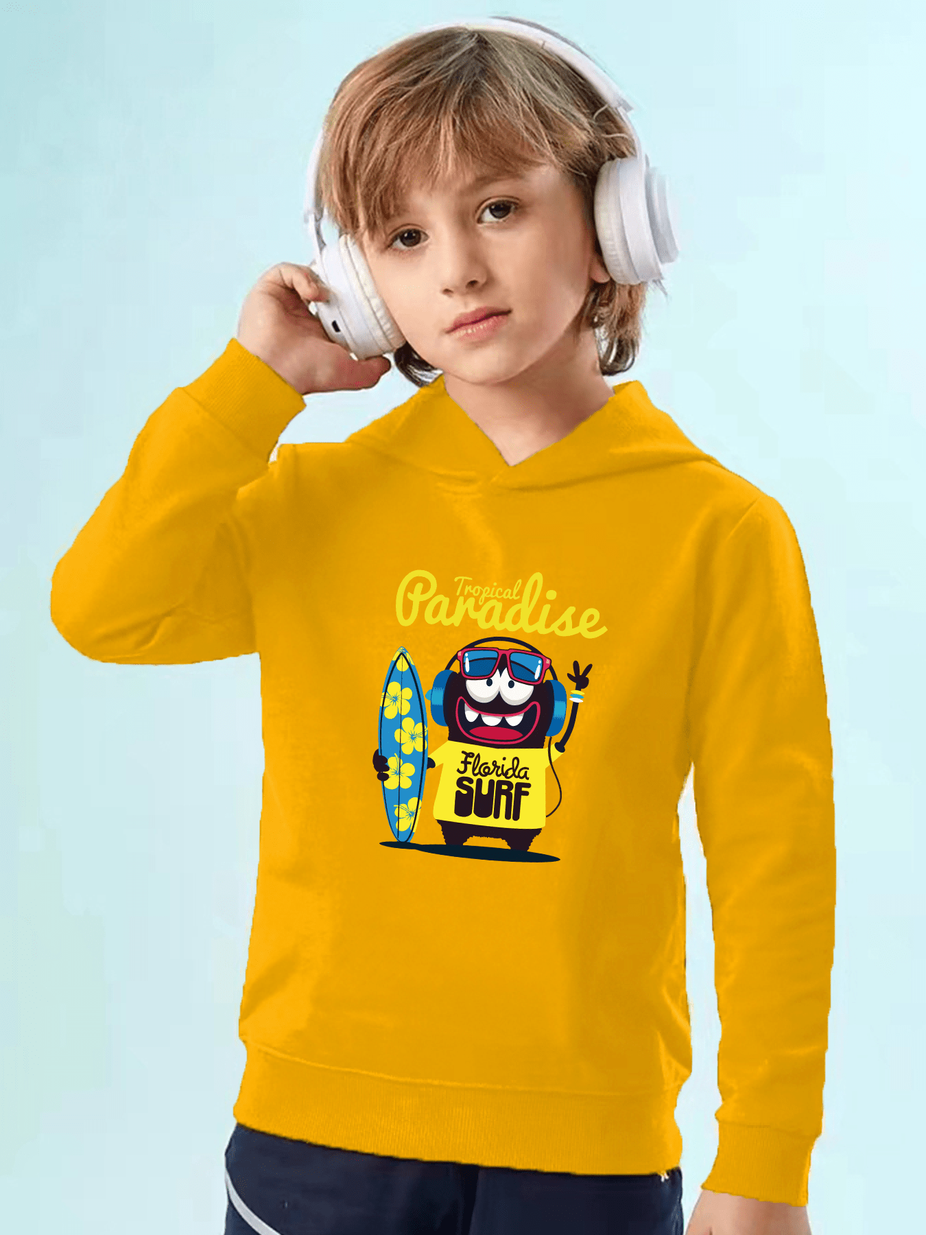 Cartoon Monster Surfboard Print Hoodies Boys Casual Graphic - Temu Portugal