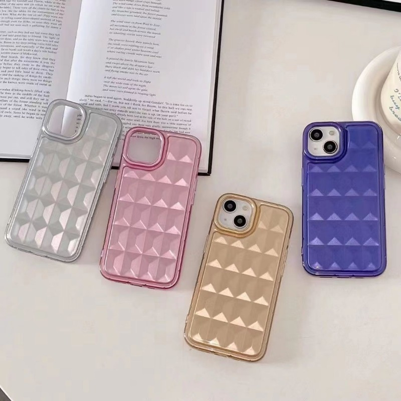 Diamond Pattern Tpu Phone Case 360 Degree Full Protection - Temu Canada