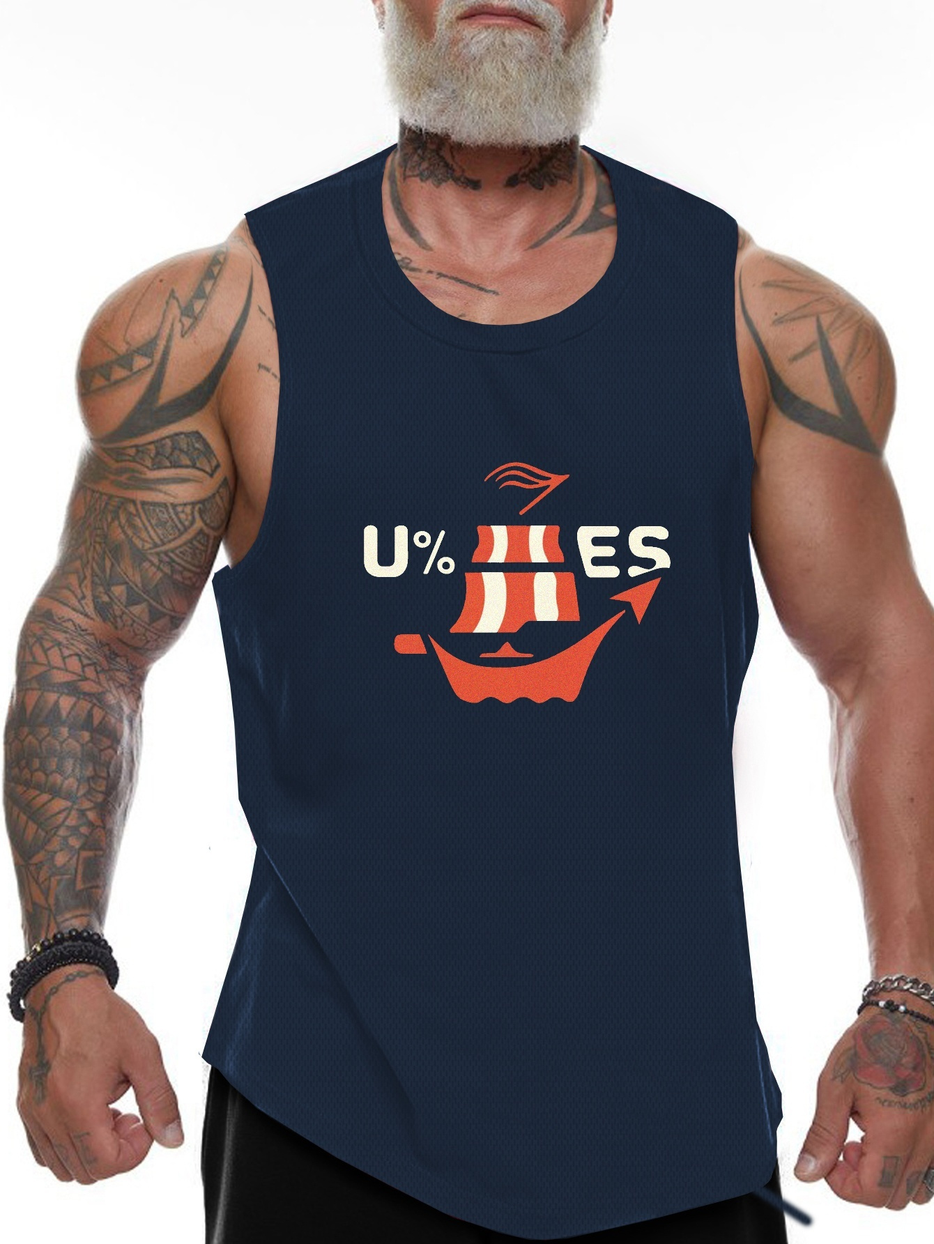 Plus Size Mens Ship Graphic Print Tank Top Causal Fashion Temu Canada