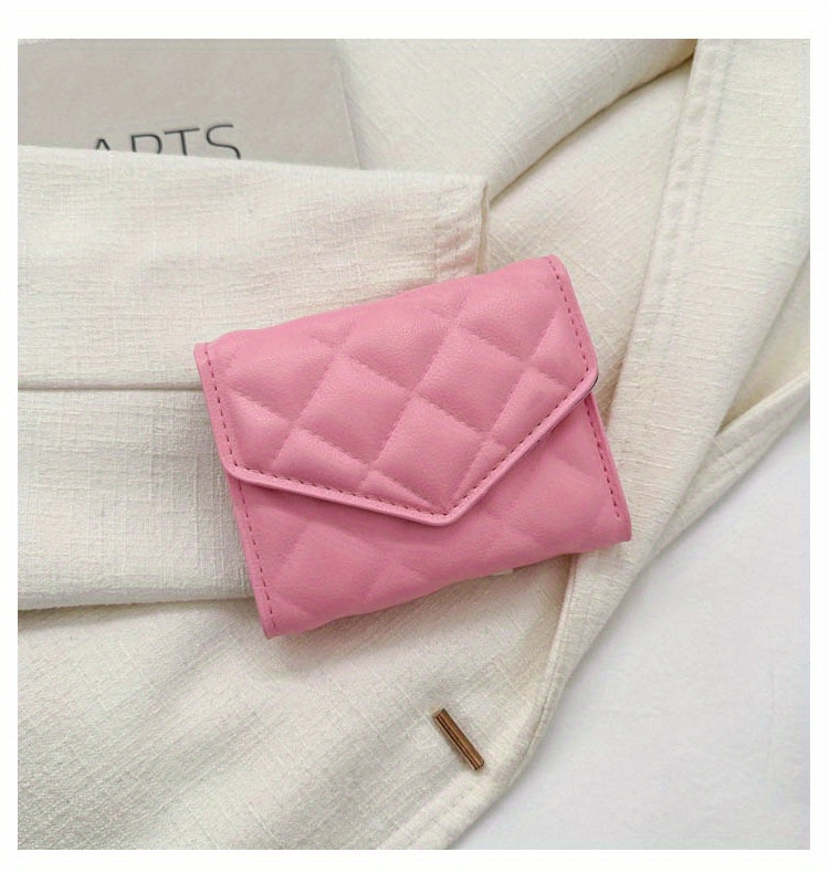 Trendy Argyle Pattern Short Wallet Clutch Coin Purse Trifold - Temu Canada