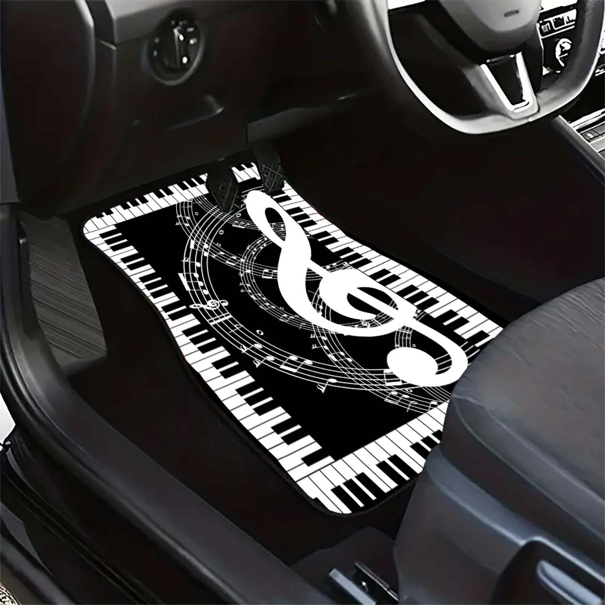 Musical Note Piano Pattern Car Floor Mat Auto Van Truck Suv - Temu New ...