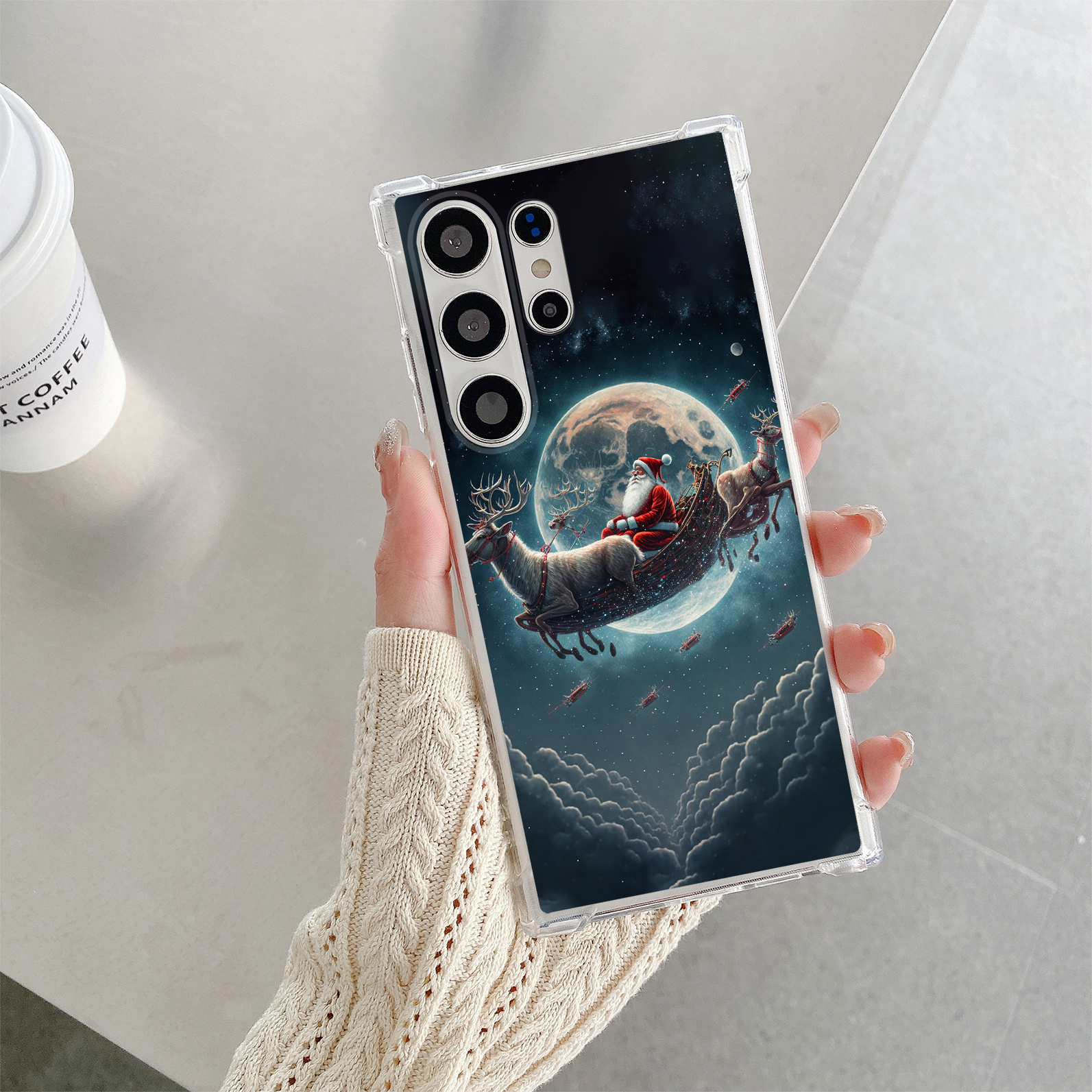 Santa Claus Gift Delivery Pattern Four Corners Anti drop - Temu United ...