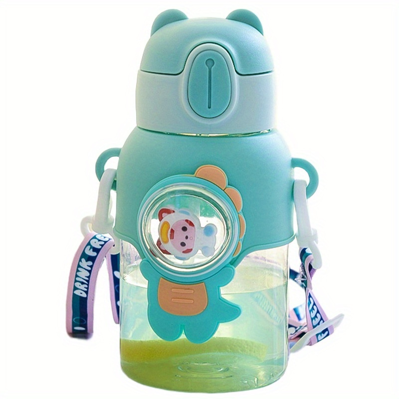 Portable Cute Cartoon Water Top Straw Water Cup - Temu United