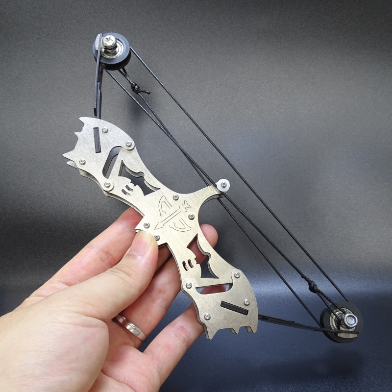 Metal Mini Compound Bow Model Catapult Practice Archery - Temu