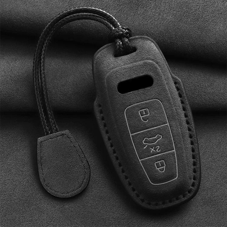 Faux Leather Car Key Case Fob A1 A3 8v A4 B8 B9 A5 A6 Temu Philippines