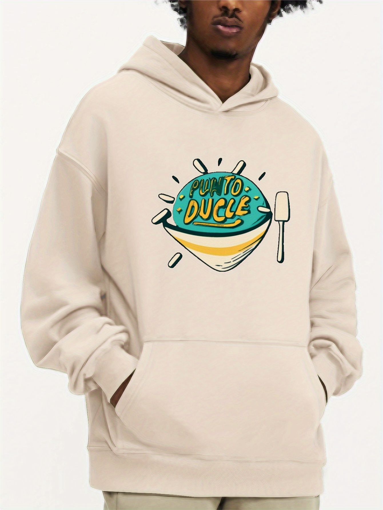 Funny Pattern Print Kangaroo Pocket Hoodie Casual Long - Temu Australia